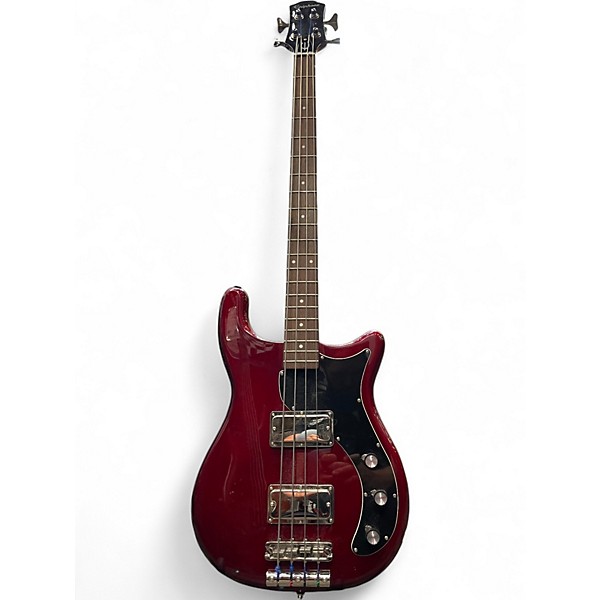 Used Epiphone Embassy Pro Candy Apple Red Metallic Electric Bass Guitar ...