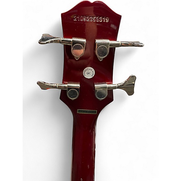 Used Epiphone Embassy Pro Candy Apple Red Metallic Electric Bass Guitar ...