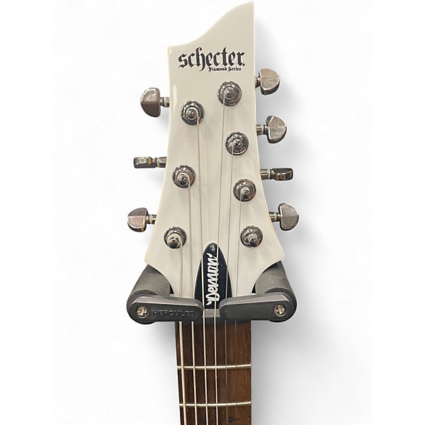 Used Schecter Guitar Research Demon 7 String White Solid Body Electric ...