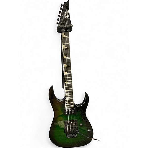 Used Ibanez RG 320 FLAME GREEN BURST Solid Body Electric Guitar FLAME ...
