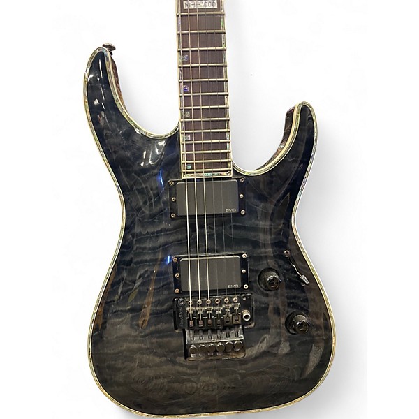 Used ESP LTD MH1000 Deluxe Black Solid Body Electric Guitar Black ...