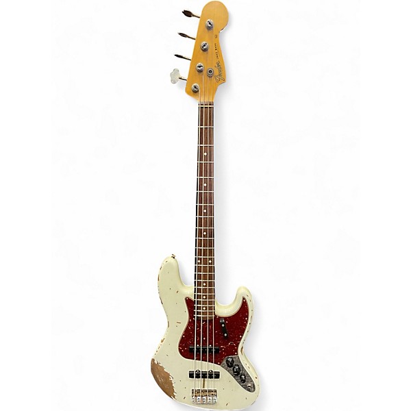 Used Fender 61 Jazz Bass Heavy Relic Olympic White Electric Bass Guitar ...