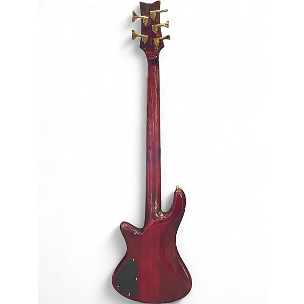 Used Schecter Guitar Research Stiletto Elite 5 String RED Electric Bass ...