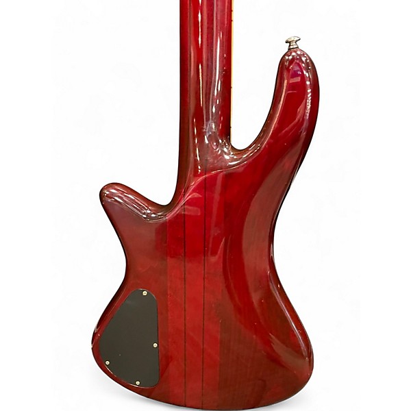 Used Schecter Guitar Research Stiletto Elite 5 String RED Electric Bass ...