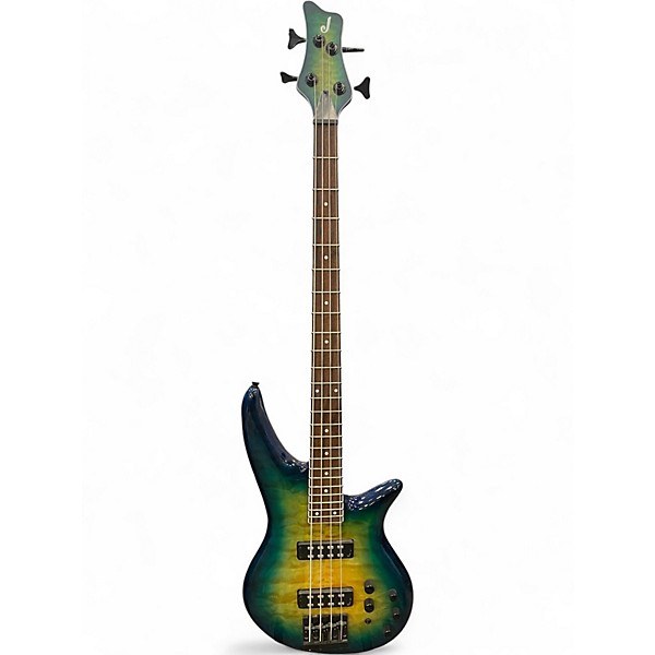 Used Jackson Spectra SBXQ IV Amber Blue Burst Electric Bass Guitar ...
