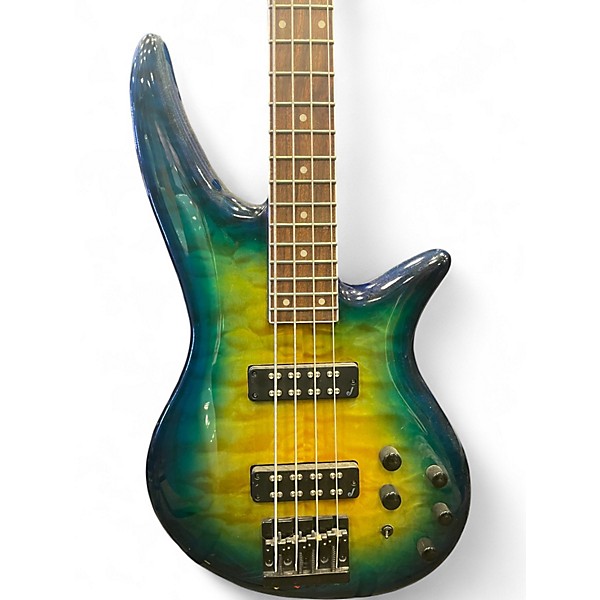 Used Jackson Spectra SBXQ IV Amber Blue Burst Electric Bass Guitar ...