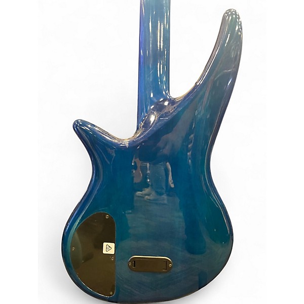 Used Jackson Spectra SBXQ IV Amber Blue Burst Electric Bass Guitar ...