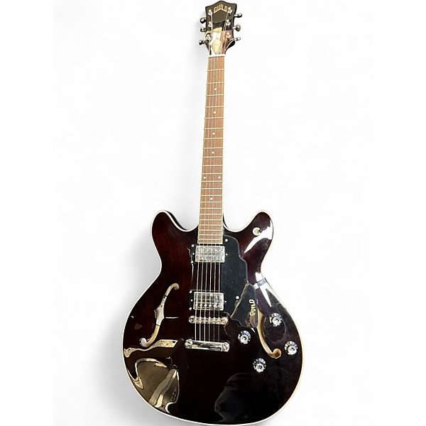 Used Guild Starfire Black Hollow Body Electric Guitar Black | Guitar Center