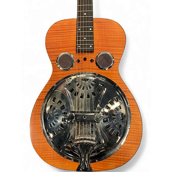 Used Dobro Hound Dog Deluxe Round Neck Vintage Brown Resonator Guitar ...