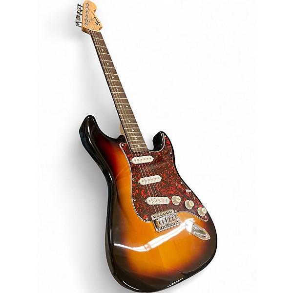 Used Squier Bullet Stratocaster 3 Tone Sunburst Solid Body Electric ...