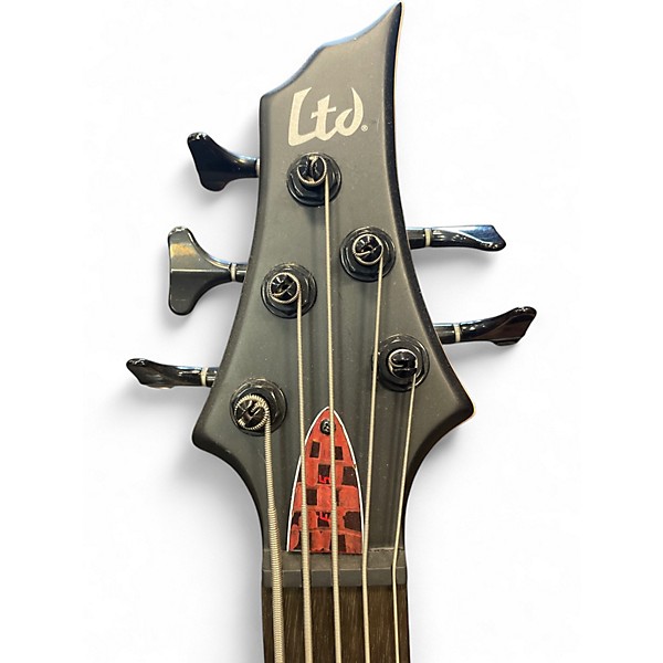 Used ESP LTD F205 5 String Black Electric Bass Guitar Black | Guitar Center