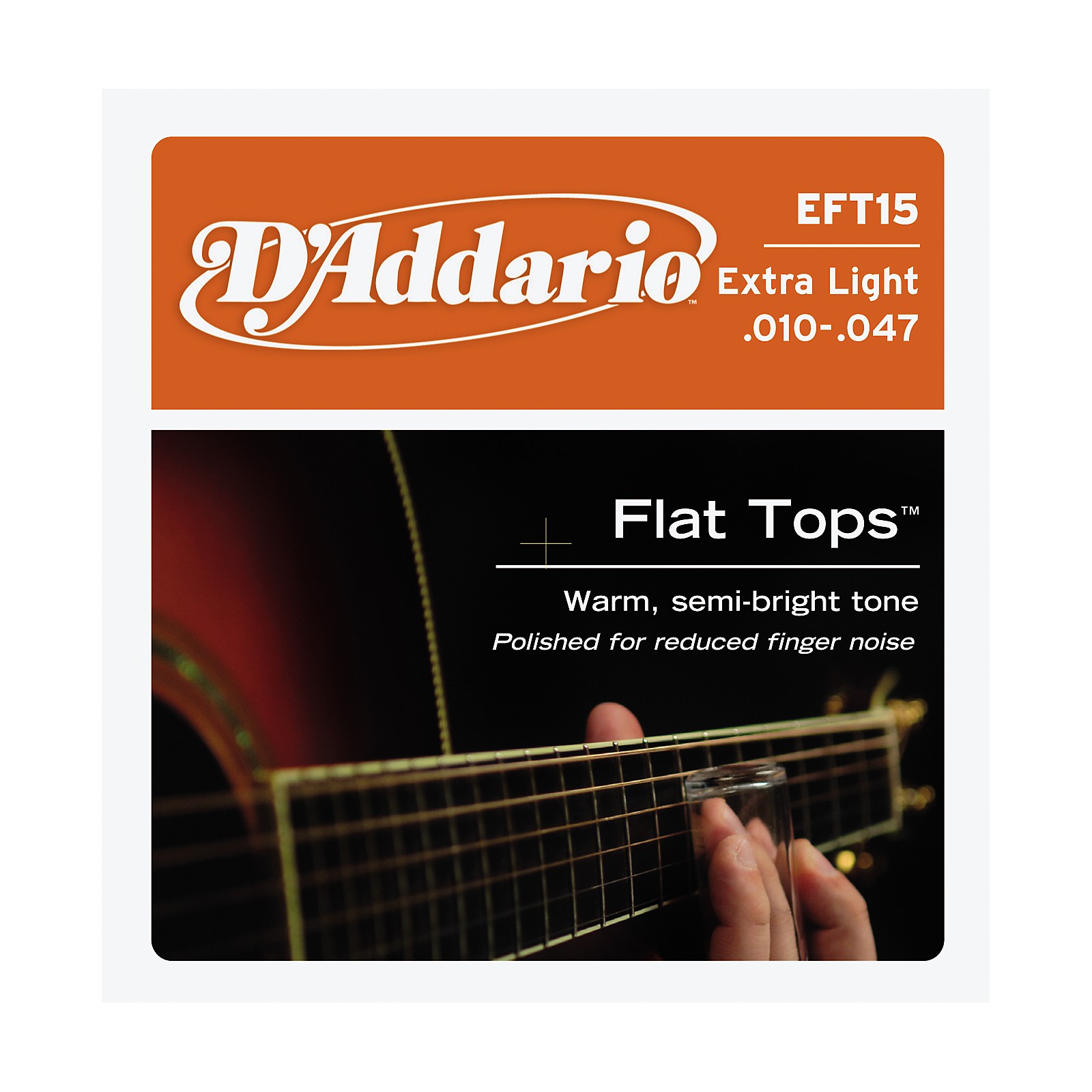 D'Addario EFT15 Flat Top PB Extra Light Acoustic Guitar Strings ...
