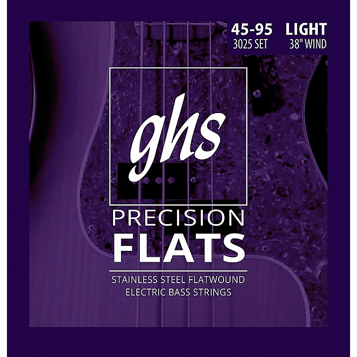GHS Stainless Steel Precision Flatwound Electric Bass Strings | Guitar ...