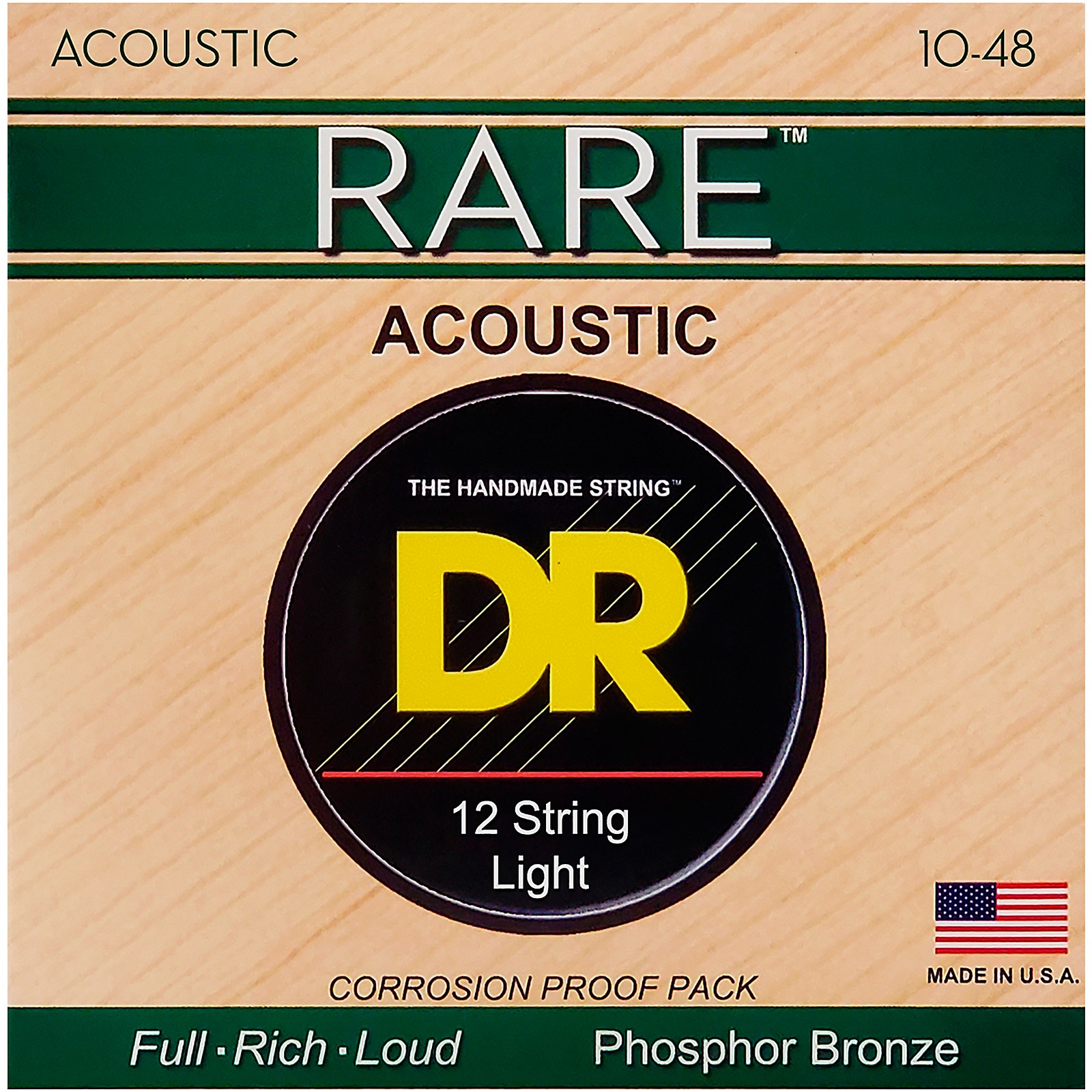 DR Strings Rare Phosphor Bronze Lite 12-String Acoustic Guitar Strings ...
