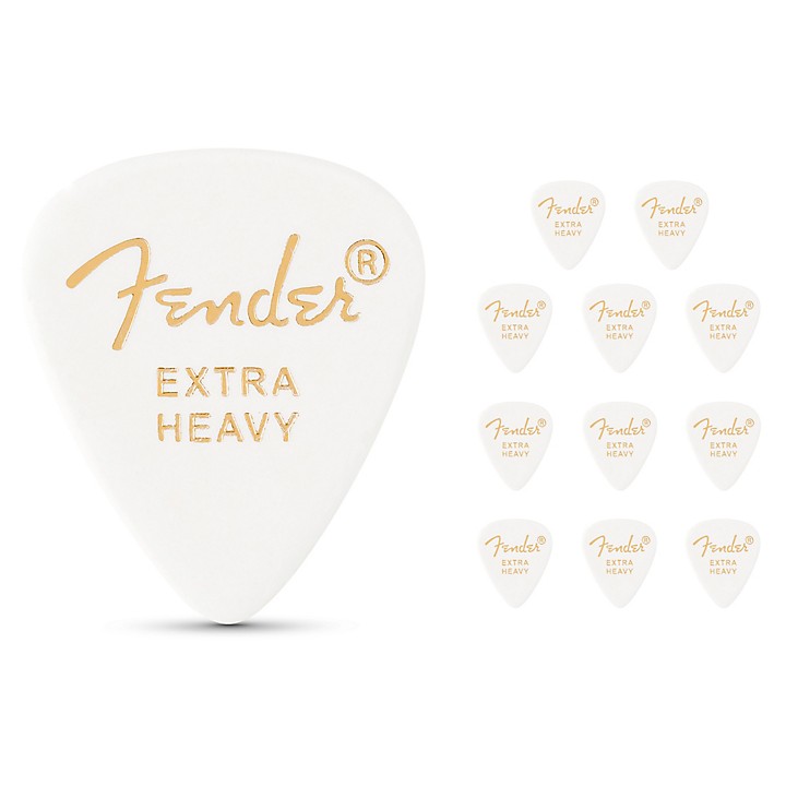 Fender 351 Standard Guitar Pick White Extra Heavy 12 Pack | Guitar Center