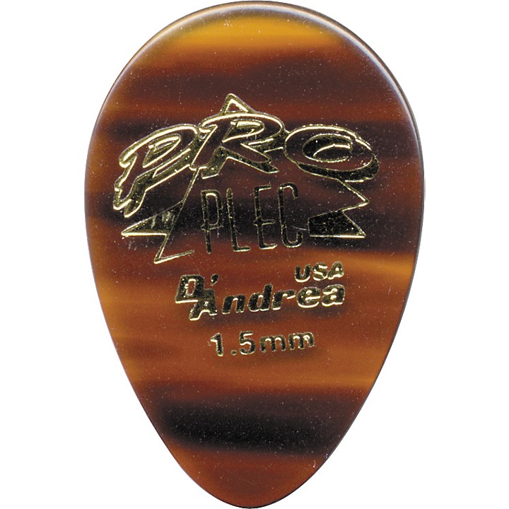 D'Andrea Pro Plec Large Round Teardrop Guitar Picks One Dozen Shell 1.5 ...
