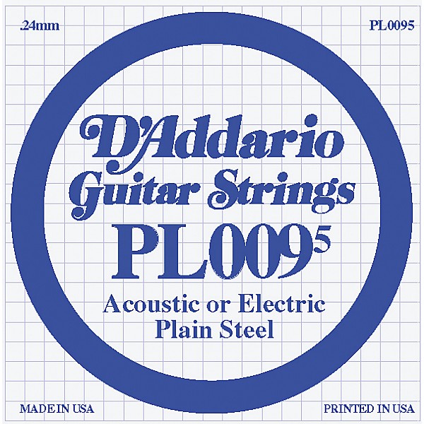 Clearance D'Addario 10-Pack Plain Steel Single Gauge Acoustic or ...