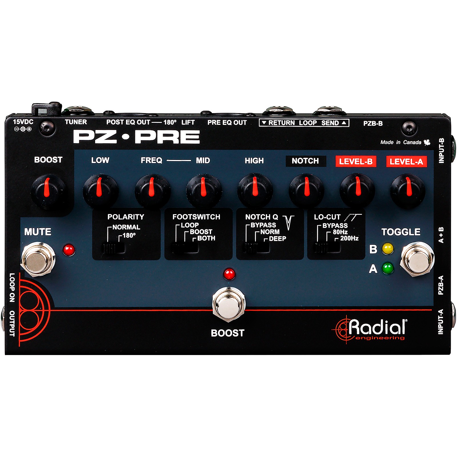 Radial Engineering Tonebone PZ-Pre Acoustic Direct Box Preamp | Guitar ...