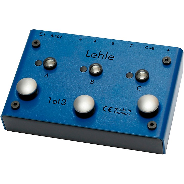 Lehle 1at3 SGoS Programmable True Bypass Switcher - I Instrument to 3 Amps/2 Amp, 1 Effects Loop ...