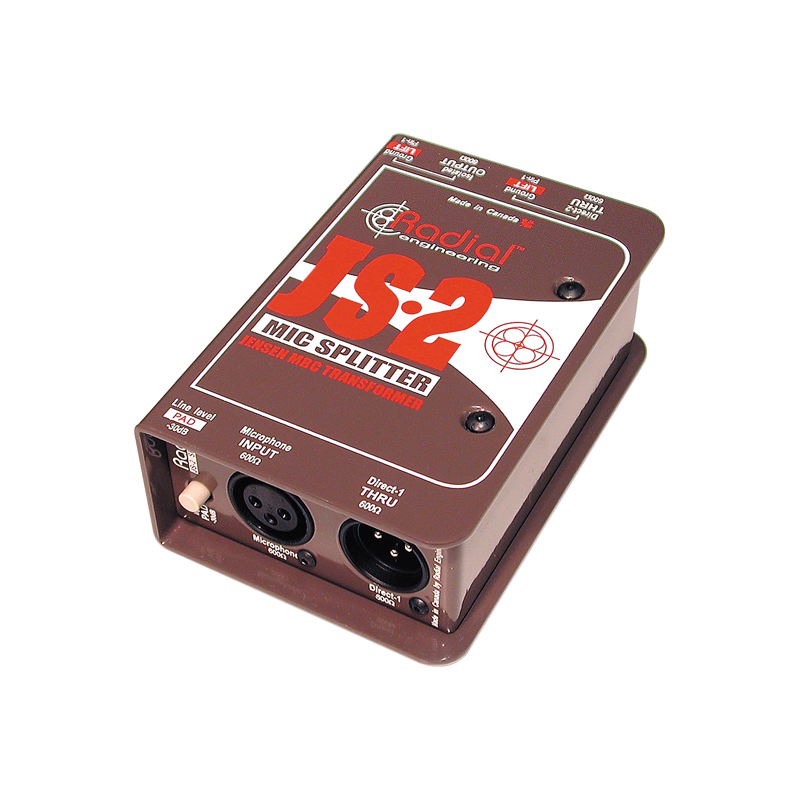 Radial Engineering JS2 Passive Microphone Splitter Direct Box | Guitar Center