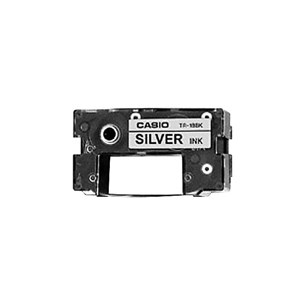 Casio TR-18SR Silver Ink Ribbon Cassette for CW-50 and CW-75 Disk Title ...