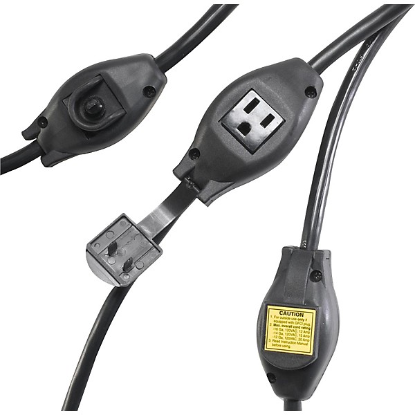 Stage Ninja Musician's Extension Stringer Cord 25', 12 GA, 15-amp w ...