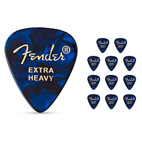 Fender 351 Premium Celluloid Guitar Picks (12-Pack) Blue Moto Medium ...