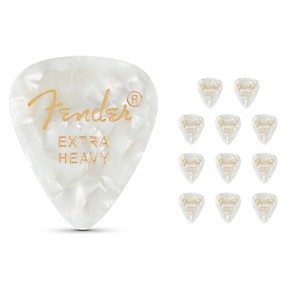 Fender 351 Premium Celluloid Guitar Picks 12-Pack Red Moto Thin ...