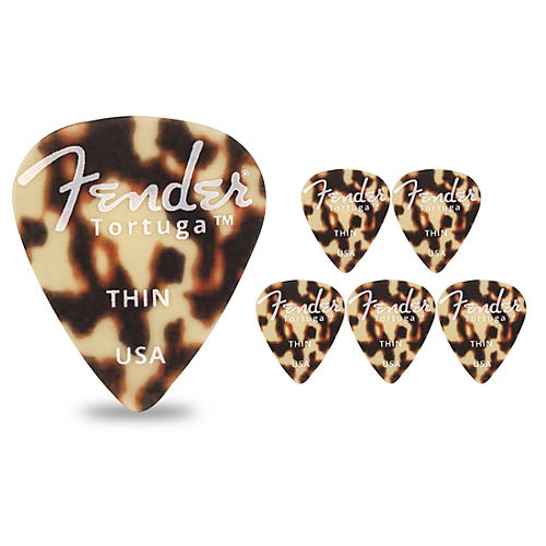Fender 351 Shape Tortuga Ultem Guitar Picks (6-Pack), Tortoise Shell ...