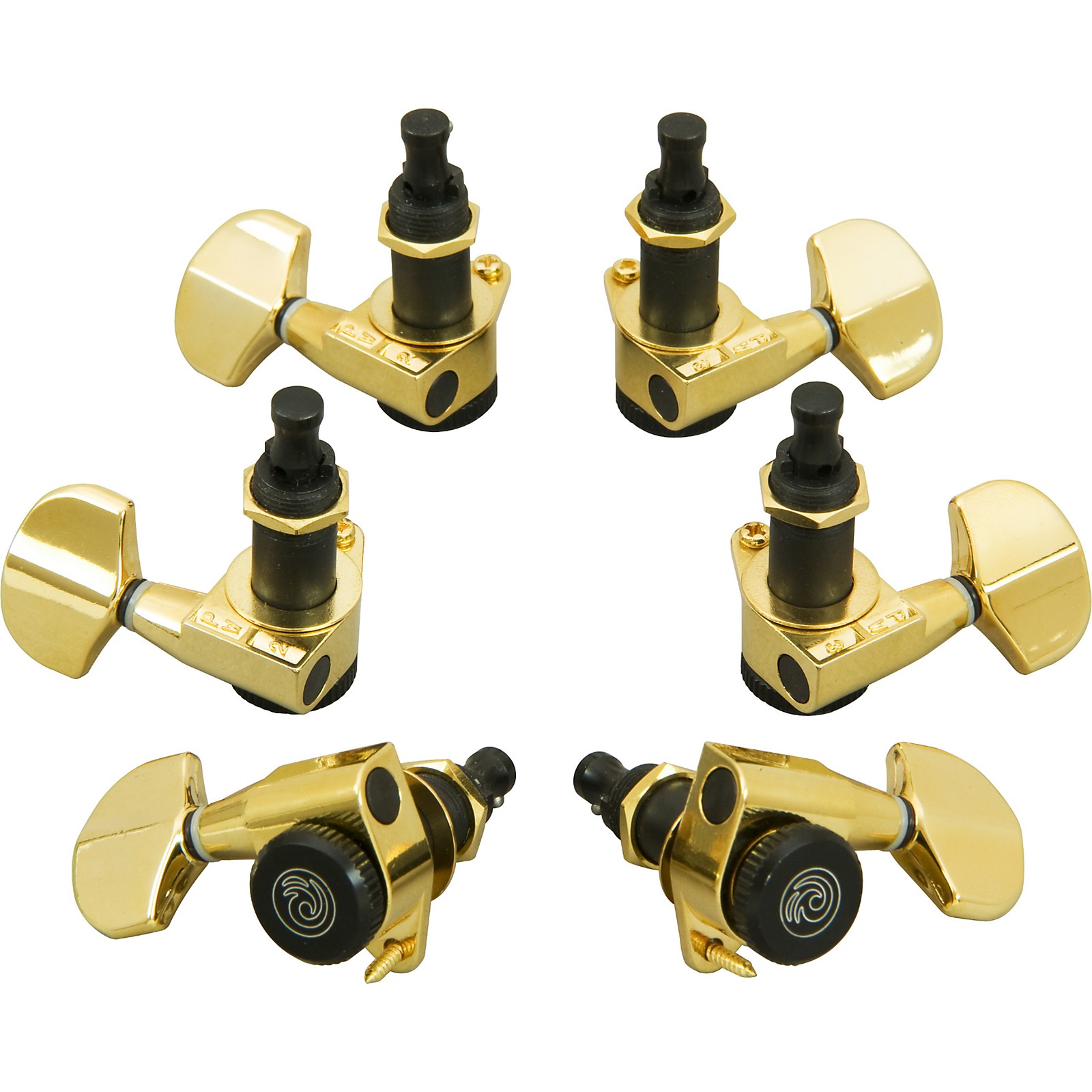 D'Addario Auto-Trim Tuning Machines/3 Per Side Gold | Guitar Center