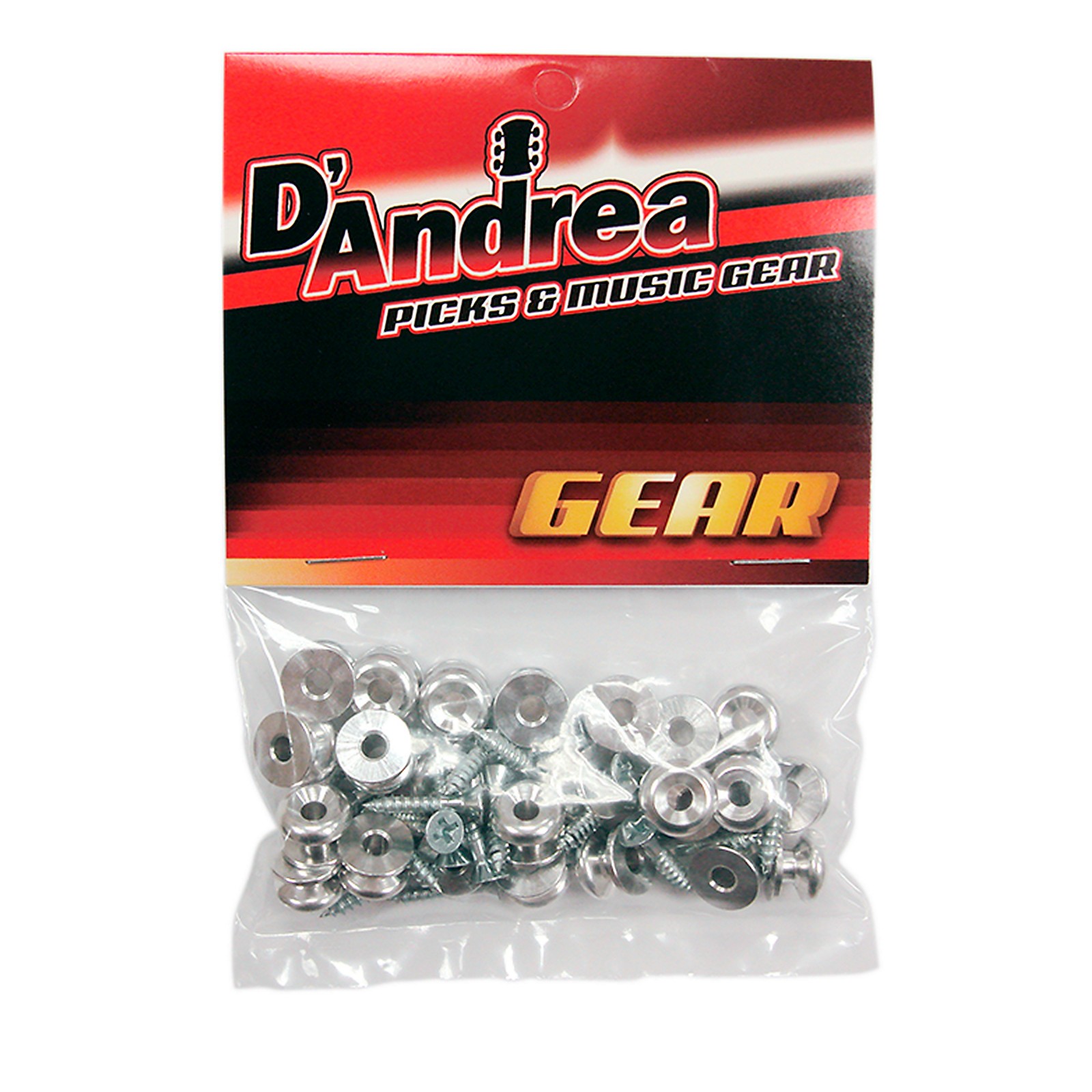 D'Andrea Chrome Guitar Strap Buttons 24 Piece | Guitar Center