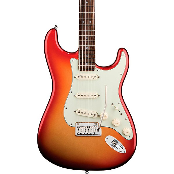 Fender American Deluxe Stratocaster Electric Guitar Sunset Metallic ...