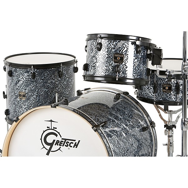 Gretsch Drums Catalina Club Mod 4-Piece Shell Pack Black/Silver Stripe ...