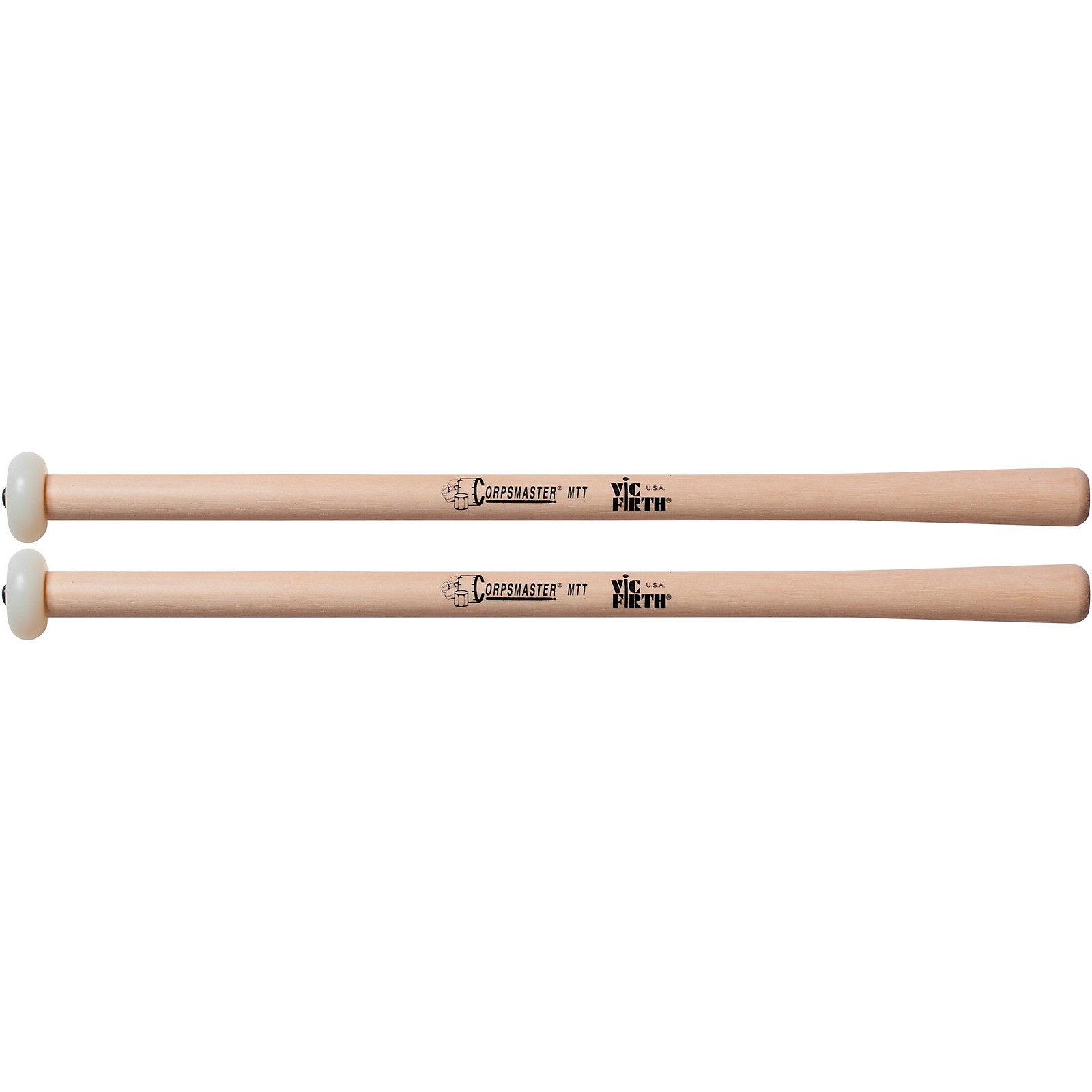 Vic Firth Corpsmaster Multi-Tenor Mallets Tapered Hickory Shaft Extra ...