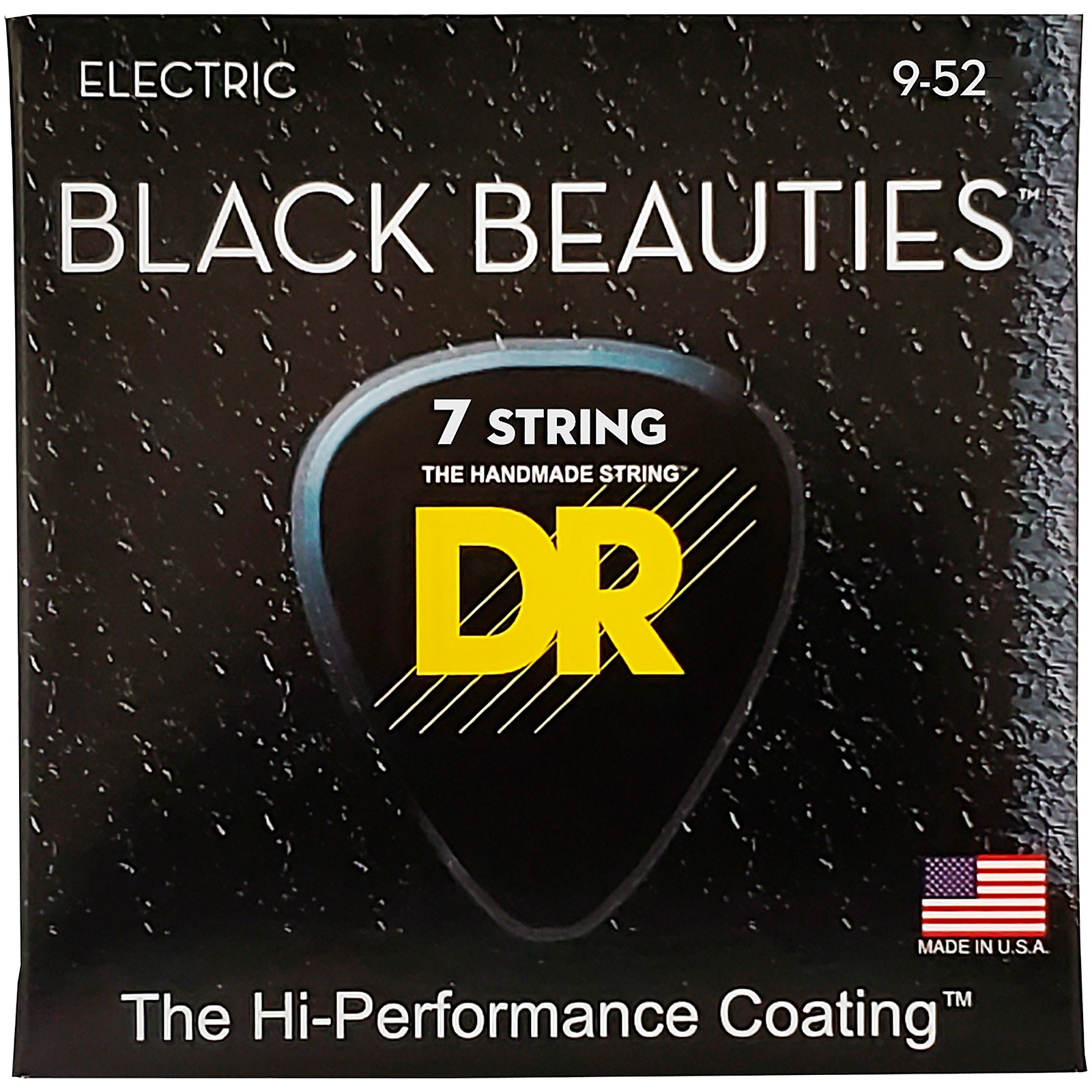 DR Strings Extra Life BKE7-9 Black Beauties Coated Light Electric ...