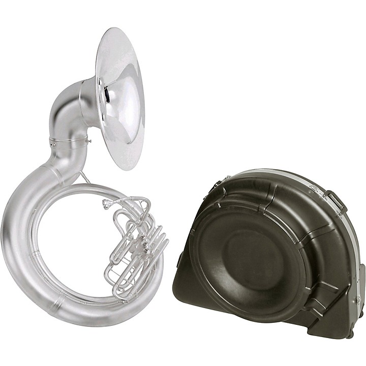 King 2350 Series Brass BBb Sousaphone 2350WSB Satin Silver With Case ...