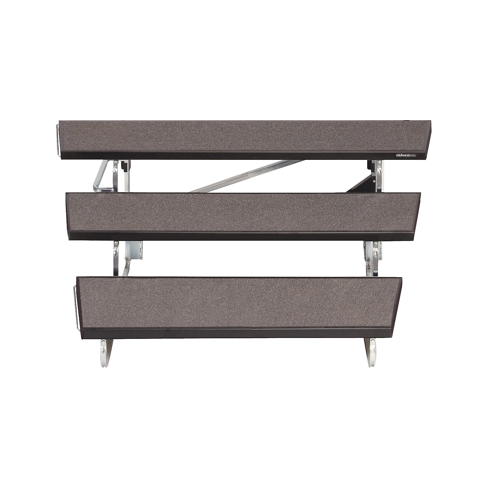 Midwest Folding Products TransFold Choral Risers 48 in. Wide, 3 Levels ...