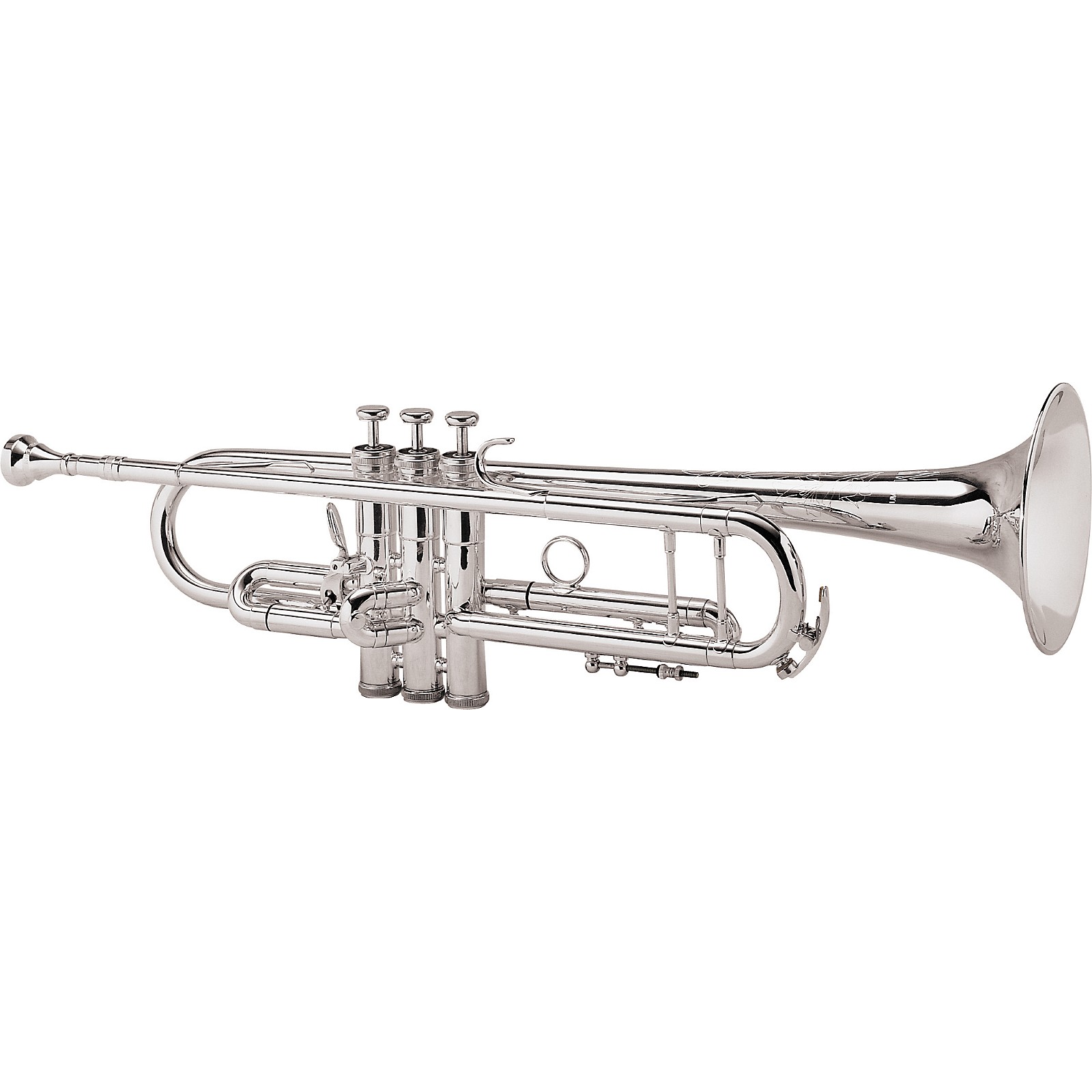 King 2055 Silver Flair Series Bb Trumpet 2055T Silver 1st Valve Thumb ...