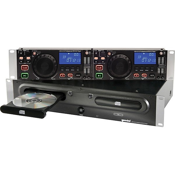 Restock Gemini CDX-2410 2U Rackmount Dual MP3/CD Player | Guitar Center