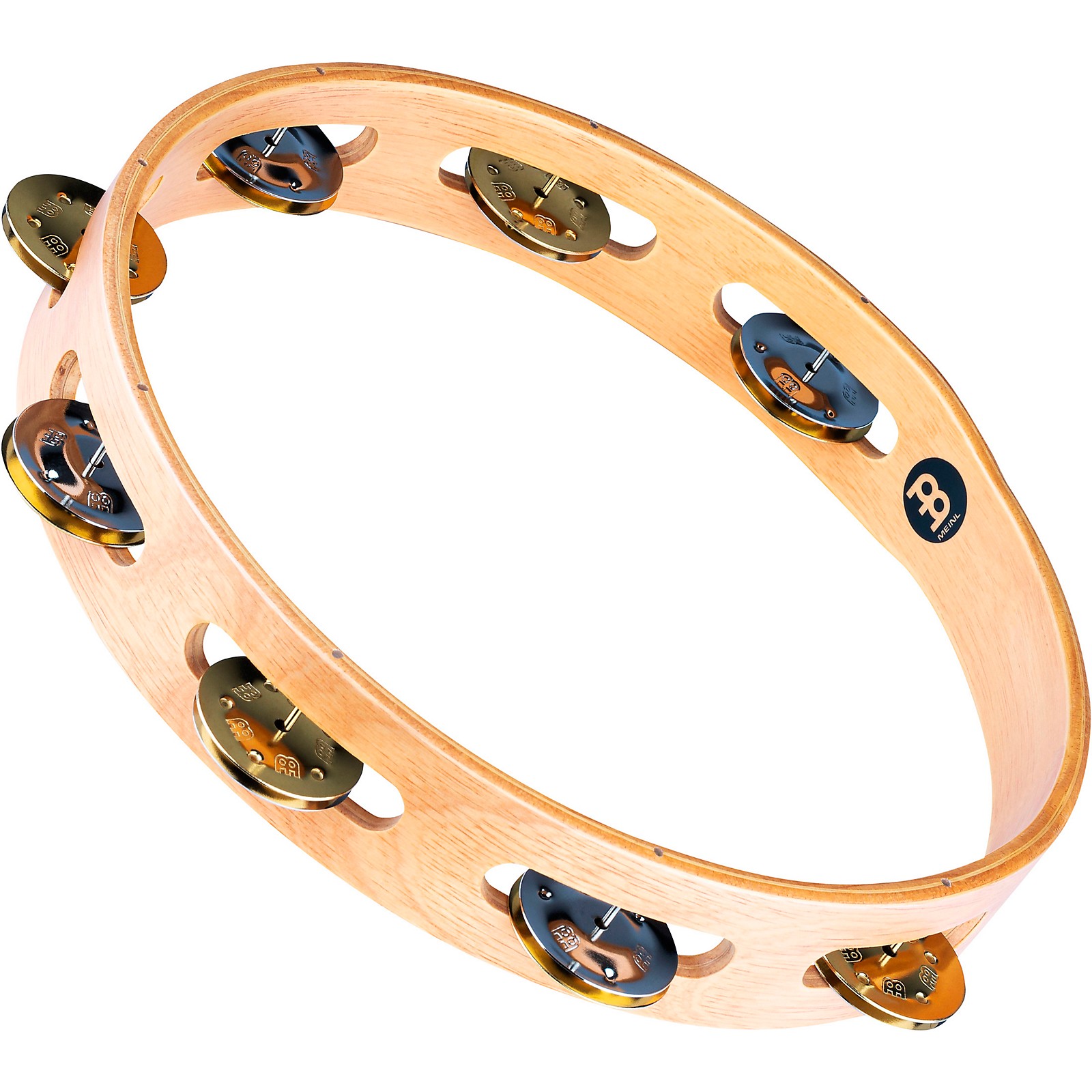 MEINL Recording-Combo Wood Tambourine One Row Dual Alloy Jingles Super ...