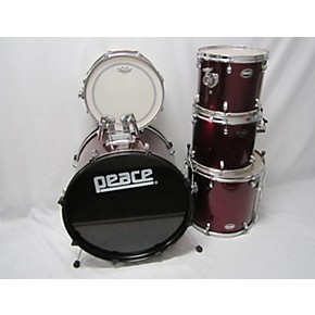 Used Peace 5 Pc Drum Set Drum Kit Red | Guitar Center