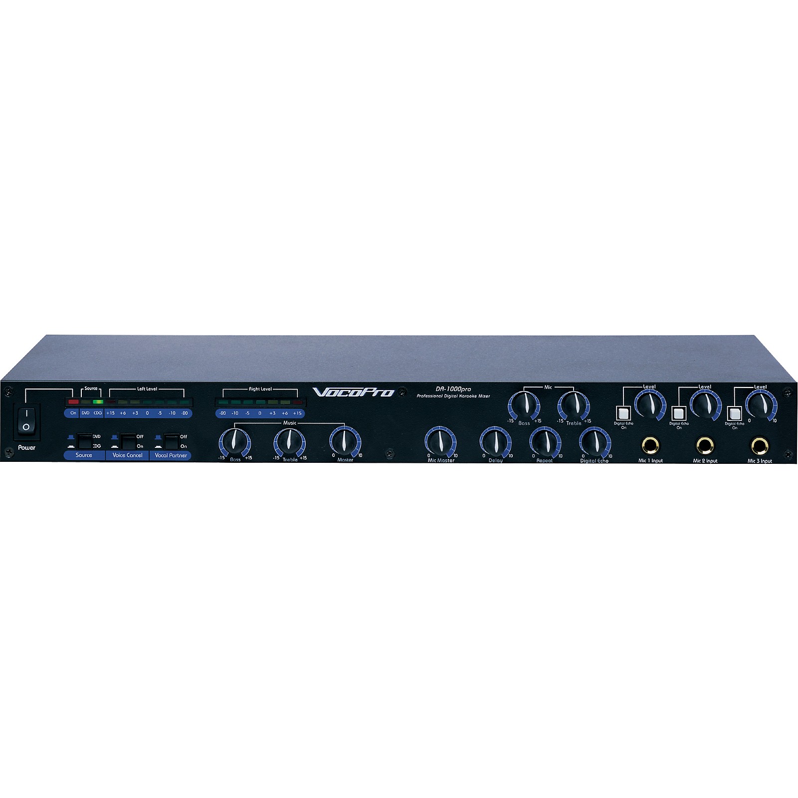 VocoPro DA-1000 Pro 3-Channel Karaoke Mixer | Guitar Center