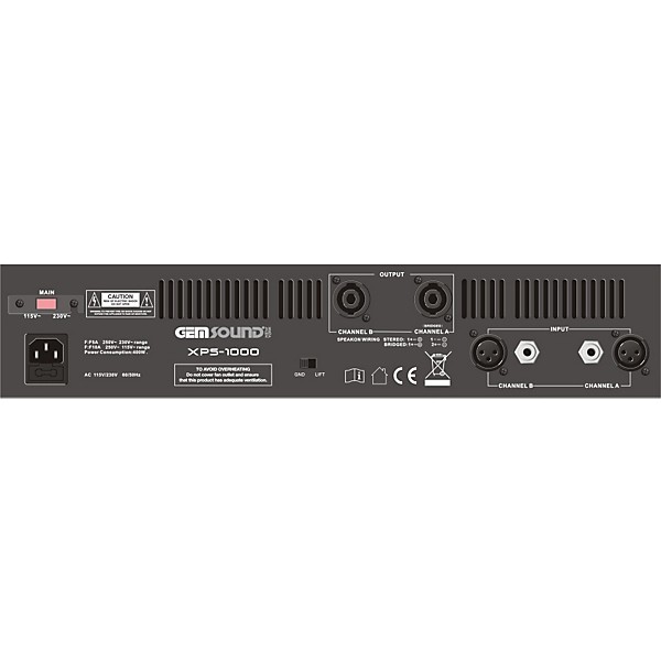 Gem Sound XPS 1000 Power Amplifier | Guitar Center
