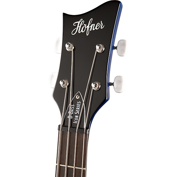 Hofner With Case, Transparent Blue Flame Top | Guitar Center