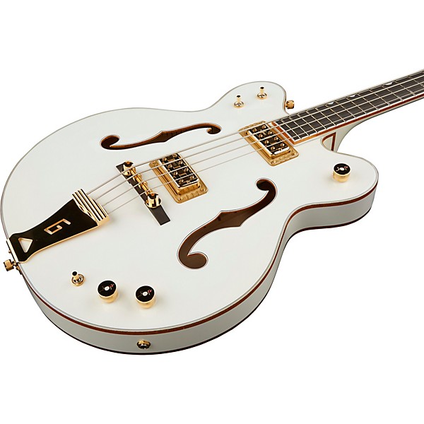 Platinum Gretsch Guitars G6136LSB White Falcon Bass Guitar White ...