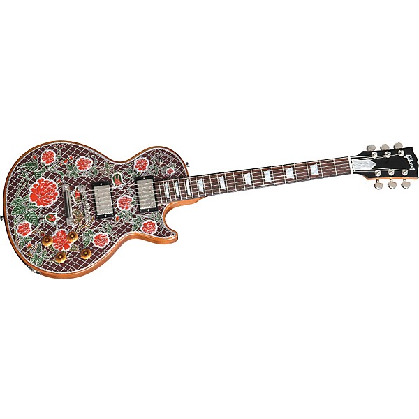 Platinum Gibson Custom Lattice Roses Engraved Les Paul Special Electric ...