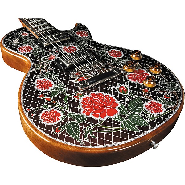 Platinum Gibson Custom Lattice Roses Engraved Les Paul Special Electric ...