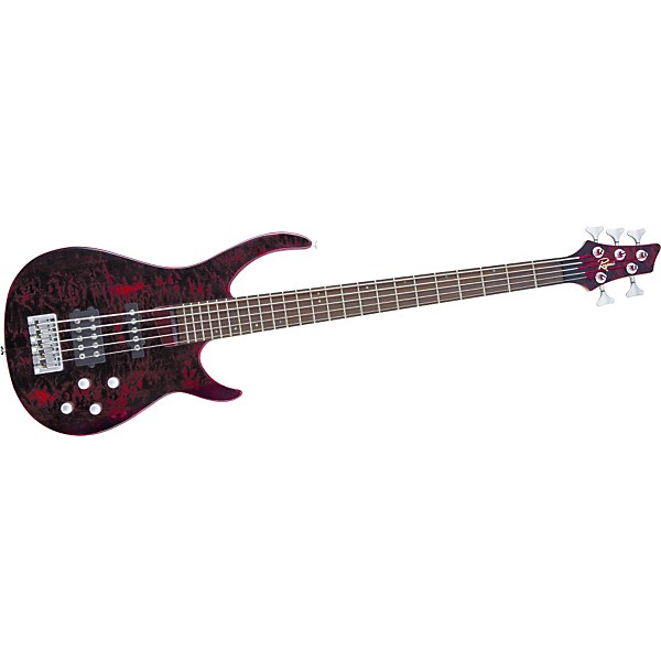 Rogue LX405 Pro 5-String Bass Liquid Red Quilt | Guitar Center