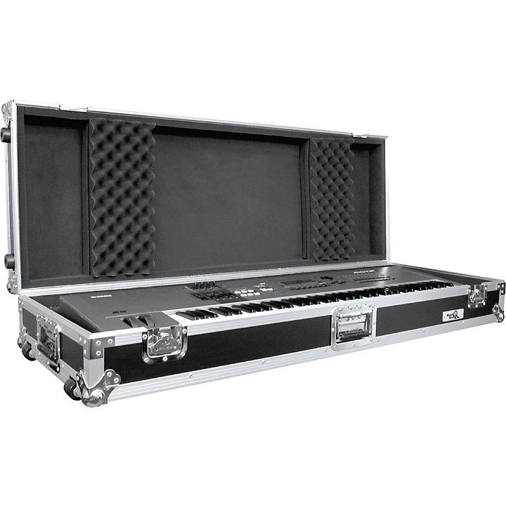 Road Runner Keyboard Case with Wheels Black 76 Key | Guitar Center