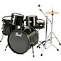 Pearl Soundcheck 5-Piece Drum Set with Zildjian Cymbals Black, Black ...